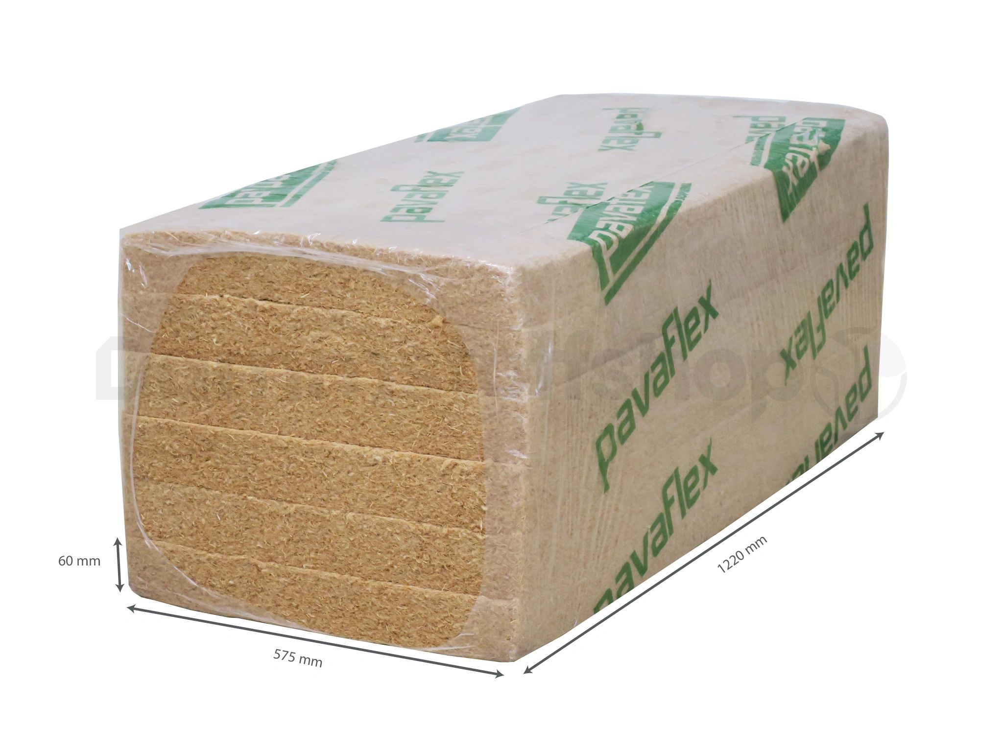 Pavaflex Holzfaserplatten 1220x575x60mm WLS 038 8pl/pack (= 5,61 m2 ...